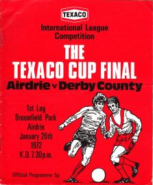 Derby v Scottish clubs by Steve McGhee - Derby County Memories